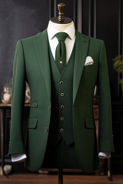 Men Hunter Green Suit Wedding Wear Suit Formal Green Suits Sainly– SAINLY
