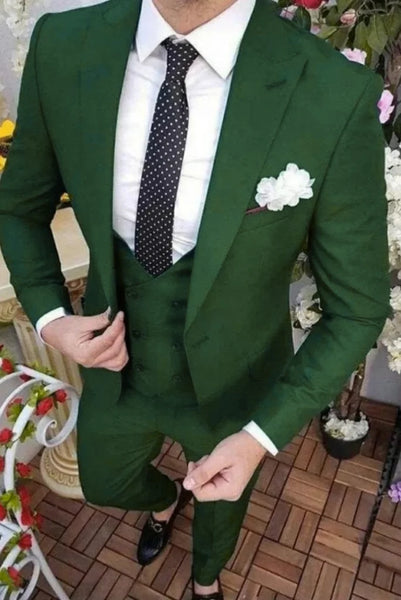 Men 3 Piece Suit | Jade Green Suit | Dinner Suit | Sainly– SAINLY