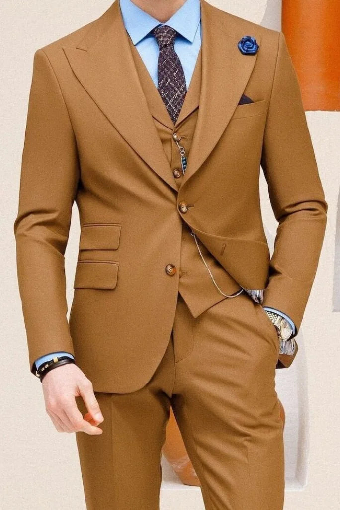 Men's Brown Suit | Brown Suit for Men | Coffee Brown Suit– SAINLY