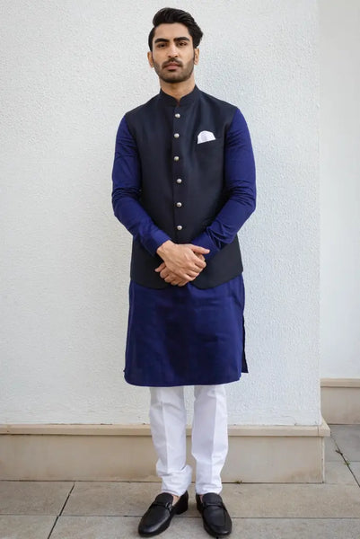 Men Half Jacket Wedding Wear Classic Indian Ethnic Half Jackets Sainly