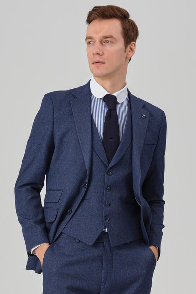 Men's Great & Simple Looking Navy Blue Tweed Blazer Coat Sainly– SAINLY