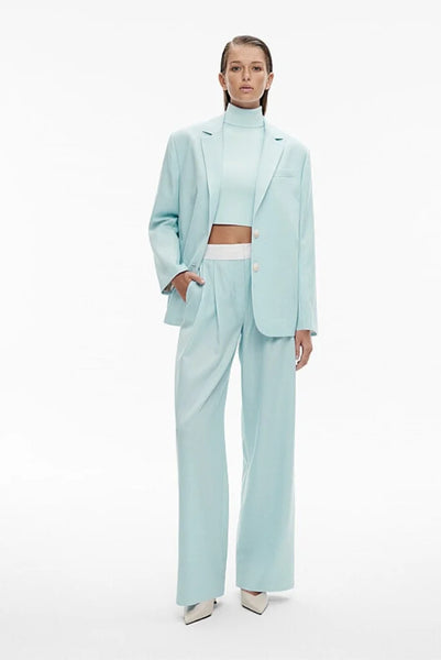 Women's Powder Blue Single Breasted 2 Piece Suit, Formal Suit for Offi