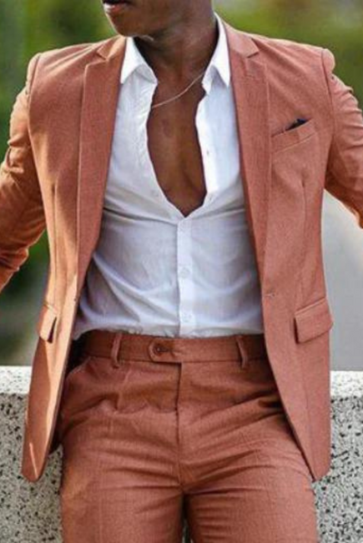 Men Rust Blazer Wedding Coat Rust Dinner Blazer Coat Sainly– SAINLY