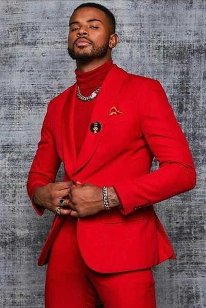 Red Suit Man Wedding Suit Red Bespoke Suit Red Classic Wear Sainly– SAINLY