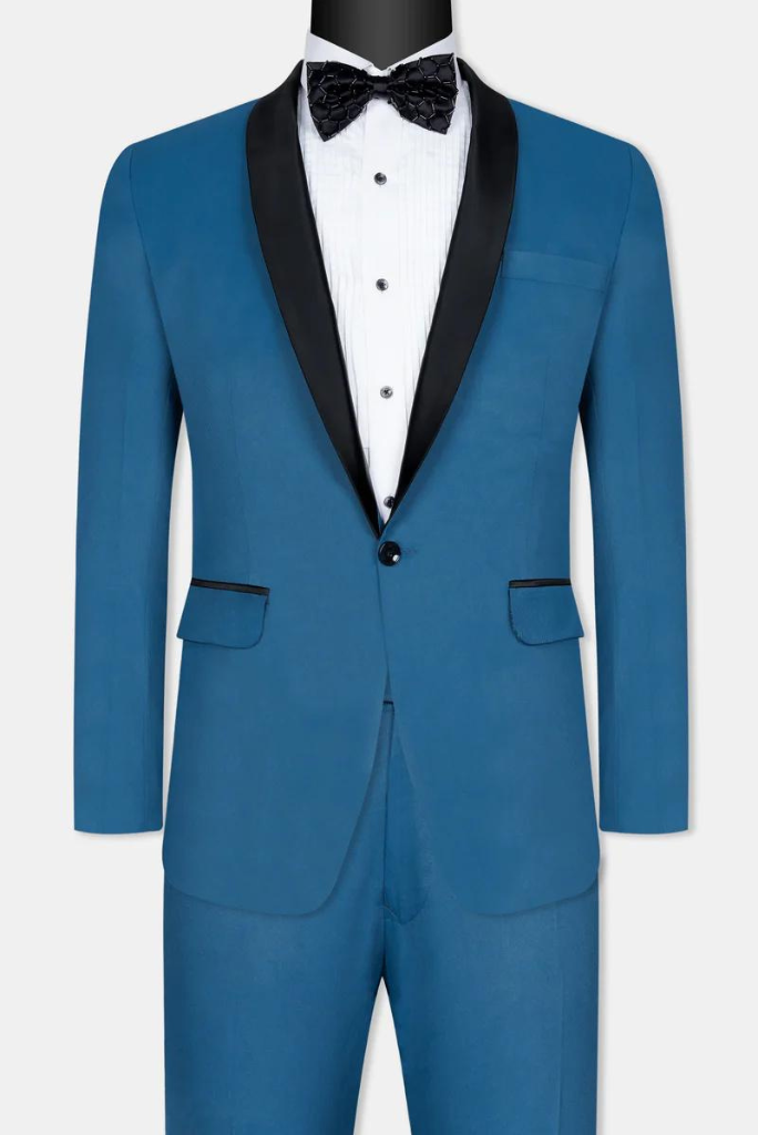 Shop For Elegant Teal Blue Suit For Men For Prom– SAINLY