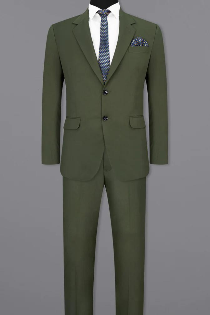 Green Suit Two Piece Men Formal Suit Bespoke Wedding Suit Sainly– SAINLY