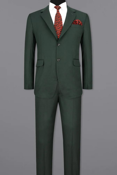 Green Suit Two Piece Men Formal Suit Bespoke Wedding Suit Sainly