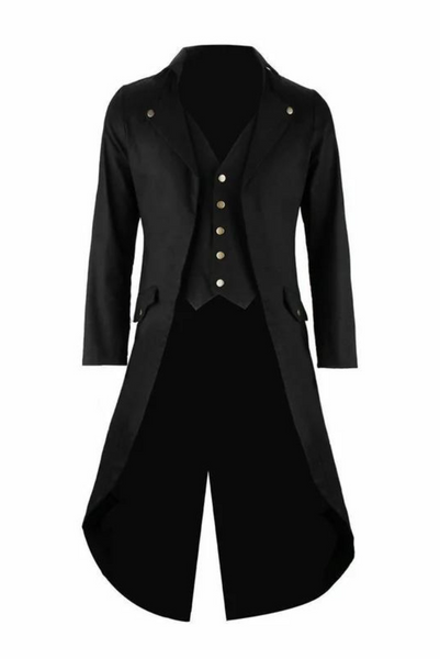 Men Black Tailcoat | Vintage Tail Coat | Matrix Coat | Sainly