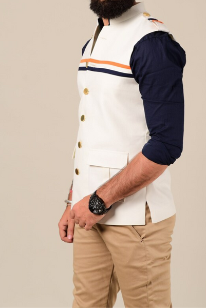 White Half Hunting Jacket | Marriage or Festivals Jackets | Premium ...