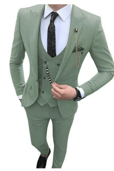 Men Suits Sage Green | 3 Piece Suit | Formal Suits | Wedding Suits– SAINLY